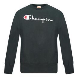 Champion Script Logo Schwarz Sweatshirt