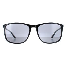 Calvin Klein Rectangle Mens Shiny Schwarz Solid Smoke Grau CK20524S