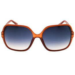 Guess &ndash; Sonnenbrille mit Farbverlauf in Hellbraun mit blauen Gl&auml;sern