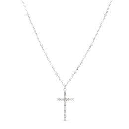 Luxenter Halskette, 925 Sterling Silber Robbeorn und gl&auml;nzend rhodinierte Zirkonia