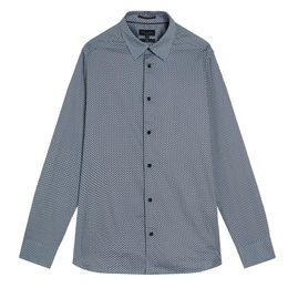Ted Baker Faenza Herren Navy Geometrisches Hemd