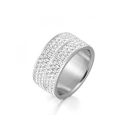 Bague Elodie - Argent&eacute; et Cristal