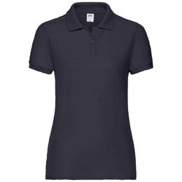 Fruit of the Loom Damen Poloshirt Lady Fit Piqu&eacute; (Schwarz)