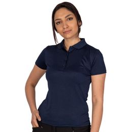 Island Green - "Classic" Poloshirt f&uuml;r Damen - Emblem (Marineblau)