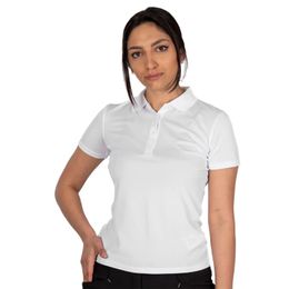 Island Green - "Classic" Poloshirt f&uuml;r Damen - Emblem (Wei&szlig;)