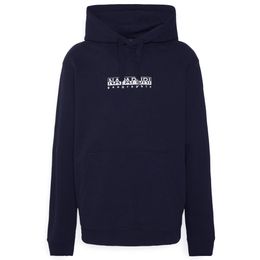 Herren-Kapuzenpullover der Marke Napapijri. Die Kapuzenpullis von Napapijri sind aus Baumwolle gefertigt und haben eine normale Passform. Die weiche Baumwolle sorgt f&uuml;r hohen Tragekomfort. Marke: NapapijriModellname: B-Box HoodieKategorie: Herren-KapuzenpulloverMaterialien: BaumwolleFarbe: blau