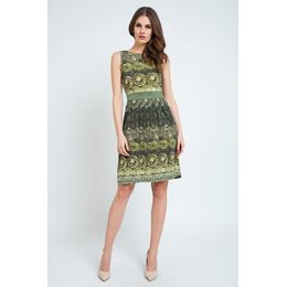 &Auml;rmelloses A-Linien Druckkleid Jersey