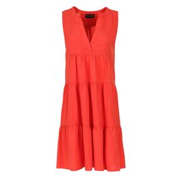 &Auml;rmelloses Orange A Line Kleid