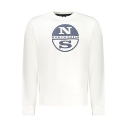 North Sails Wei&szlig;es Baumwoll-Sweatshirt f&uuml;r Herren