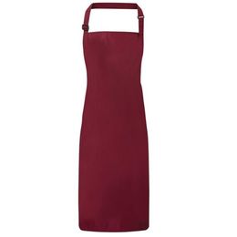 Premier - Herren/Damen Unisex Sch&uuml;rze, mit Latz (Burgunder)