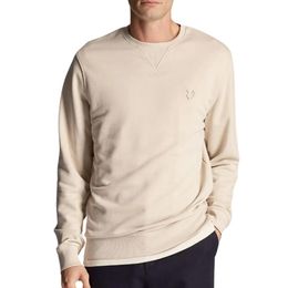 Lyle & Scott Lyle & Scott Tonal Eagle Logo Cremefarbenes Pullover-Sweatshirt