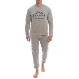 KLP4 Herren-Winterpyjama mit langen &Auml;rmeln