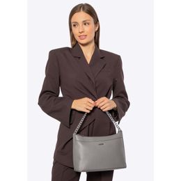 Wittchen Damen-Schultertasche aus grauem und silbernem &Ouml;ko-Leder