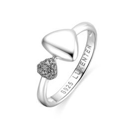 Luxenter Ring aus 925er Sterlingsilber mit Zirkonia, rhodiniert &ndash; Pesha