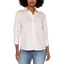 &Uuml;bergro&szlig;es klassisches Button-Down-Hemd in heller Pfingstrose
