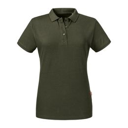 Russel Athletic Russell - Poloshirt, Baumwolle aus biologischem Anbau f&uuml;r Damen (Dunkel-Olive)