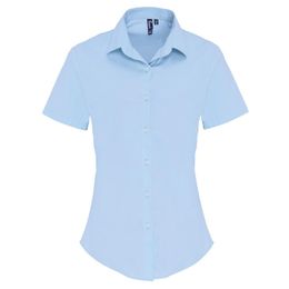Premier - Formelles Hemd f&uuml;r Damen kurz&auml;rmlig (Blassblau)