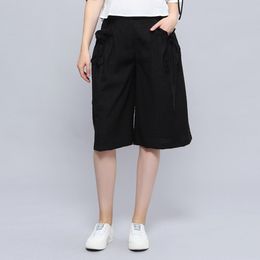 L&auml;ssige Capri-Hose mit weitem Bein