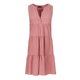 &Auml;rmelloses staubrosa A-Linien-Kleid