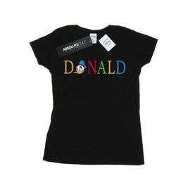 Disney - "Donald Duck Letters" T-Shirt f&uuml;r Damen (Schwarz)