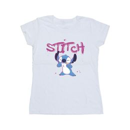Disney - "Lilo And Stitch Graffiti" T-Shirt f&uuml;r Damen (Wei&szlig;)