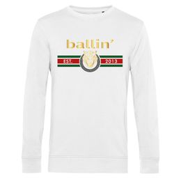 Tiger Lines Sweater von Ballin Est. 2013 in der farbe Weiss und in gr&ouml;&szlig;e XXL.
