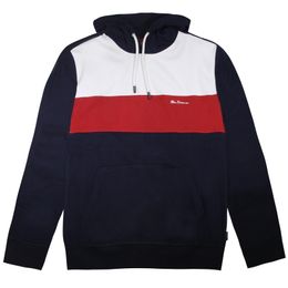 Ben Sherman get&auml;felte Herren Navy Hoodie