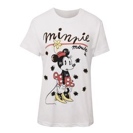 Disney Damen/Damen Minnie Mouse Scribble T-Shirt (Wei&szlig;)