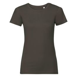 Russel Athletic Russell - T-Shirt, Baumwolle aus biologischem Anbau f&uuml;r Damen (Dunkel-Olive)