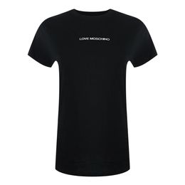 Schwarzes T-shirt Mit Moschino-logo