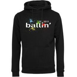 Paint Splatter Hoodie von Ballin Est. 2013 in der farbe Schwarz und in gr&ouml;&szlig;e L.