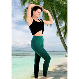 GUGGEN Mountain Damenleggings Seamless Damen Leggings Tights Dunkelgr&uuml;n