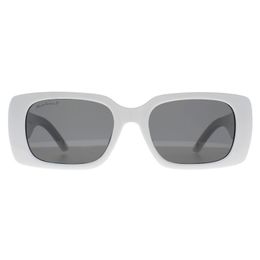 Montana Rectangle Womens Shiny White Smoke Polarized MP194