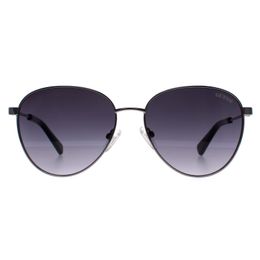 Guess Runde Herren gl&auml;nzend Gunmetal Rauch Gradient GU8257
