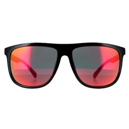 Guess Square Mens gl&auml;nzend schwarz Rauch polarisiert GF0270