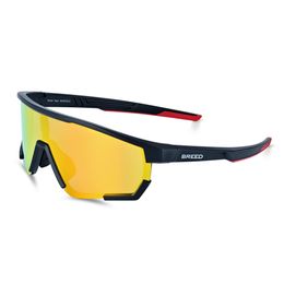 Lunettes de soleil polaris&eacute;es Breed Vega - Noir/Rouge