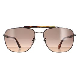 Police Aviator Herren gl&auml;nzend Gunmetal matt Rauch Gradient Orange SPLD43 Origins 44