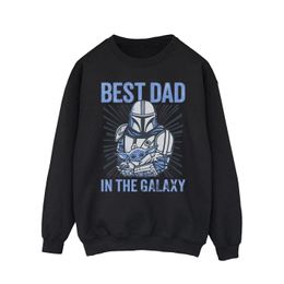 Star Wars - "Mandalorian Best Dad Galaxy" Sweatshirt f&uuml;r Herren (Schwarz)