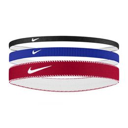 Nike - Stirnband, Flex, Klassisch (3er-Pack) (Game Royal/Universit&auml;ts-Rot/Wei&szlig;)