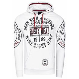 Rusty Neal Streetwear Kapuzen-Pullover mit Prints