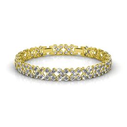 Blumige Armb&auml;nder - Gold und Kristall