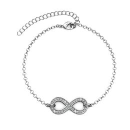 Infinity Eight Armb&auml;nder - Silber und Kristall