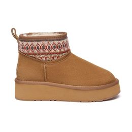 EVER AU Australien Damen Plover Woven Kn&ouml;chel Plattformstiefel