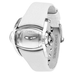 Chronotech Ct7681l09ac Wei&szlig;e Lederuhr