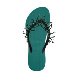 Uzurii Bahia Schwarze Flip-Flops waldgr&uuml;n