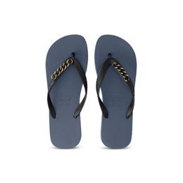 Uzurii Goldene kleine Flip-Flops, marineblau