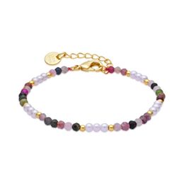 Luxenter Armband aus mehrfarbigem Turmalin mit 18-kar&auml;tiger Gelbgold-Beschichtung &ndash; Sury