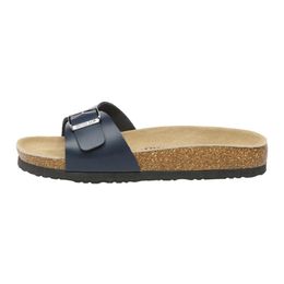 EVER AU Frauen Swan Leder Easy Slip-On Sandalen - Navy Leder