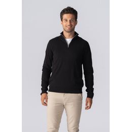 Pullover mit halbem Rei&szlig;verschluss &ndash; Schwarz