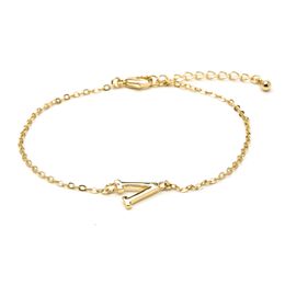 Luxenter Armband mit 18-kar&auml;tiger Gelbgold-Oberfl&auml;che &ndash; Alphabet